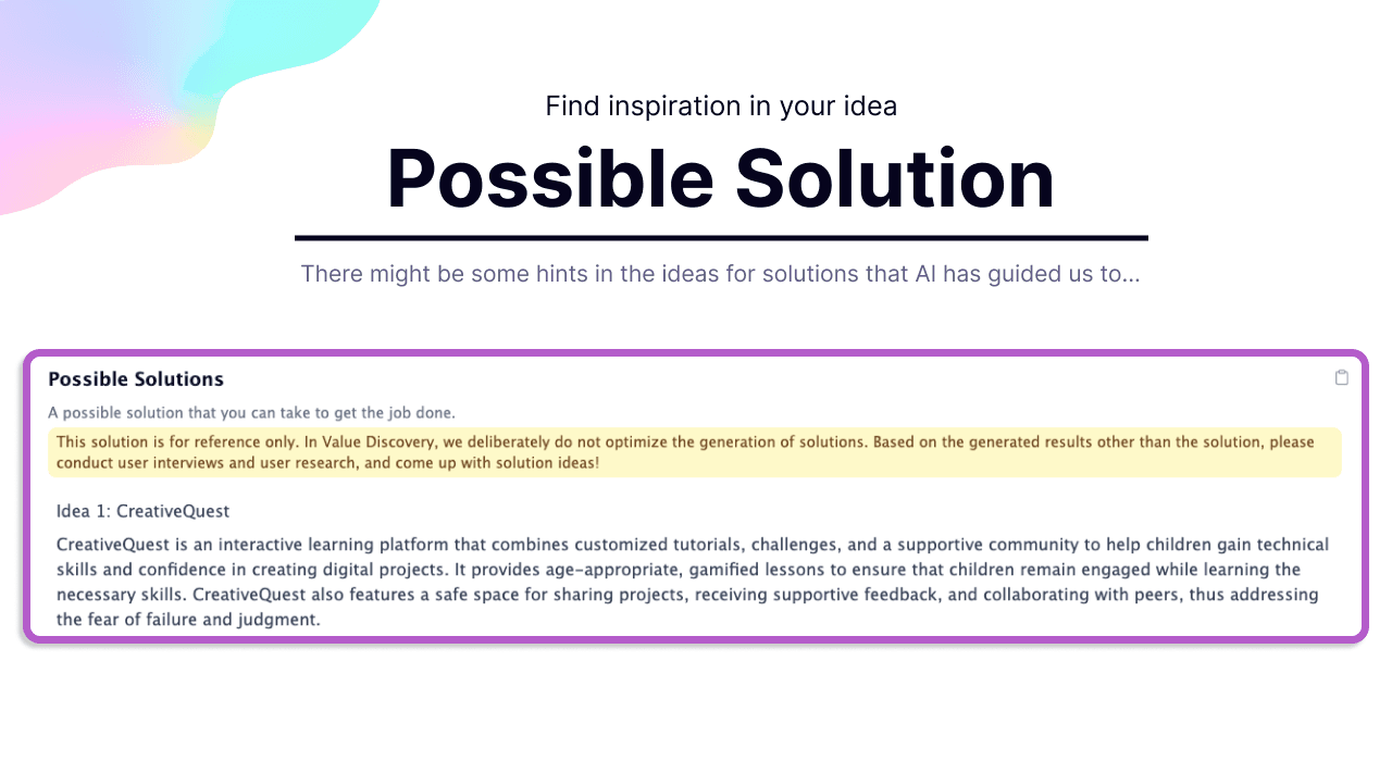 Value Discovery ー Discover the value from your ideas